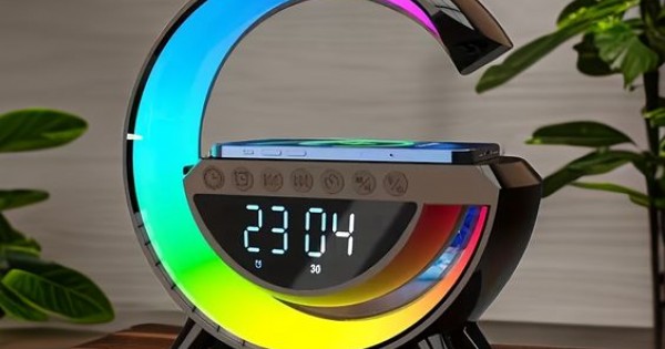 ΕΠΙΤΡΑΠΕΖΙΟ ΕΠΑΝΑΦΟΡΤΙΖΟΜΕΝΟ RGB ΦΩΤΙΣΤΙΚΟ LED BLUETOOTH ΜΑΥΡΟ - Atman