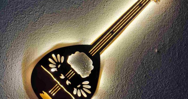 Custom LED Φωτιστικό Τοίχου Μπουζούκι ...