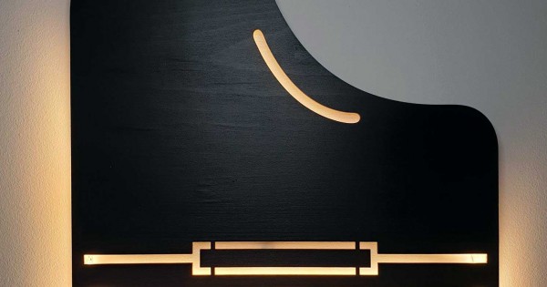 Custom LED Φωτιστικό Τοίχου Πιάνο - Χειροποίητο ...