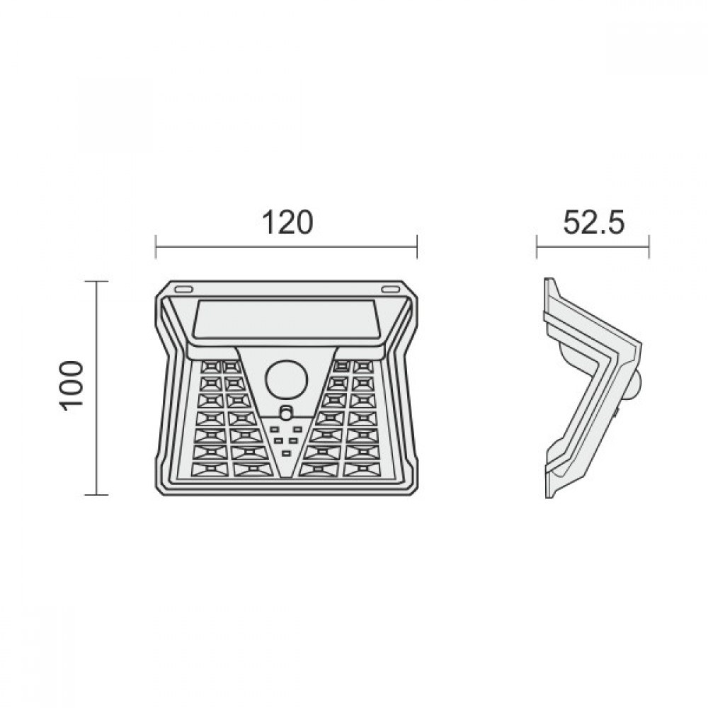 ΗΛΙΑΚΟ ΦΩΤΙΣΤΙΚΟ ΤΟΙΧΟΥ LED ΜΕ ΑΙΣΘΗΤΗΡΑ PIR 2W 6000K Spotlight