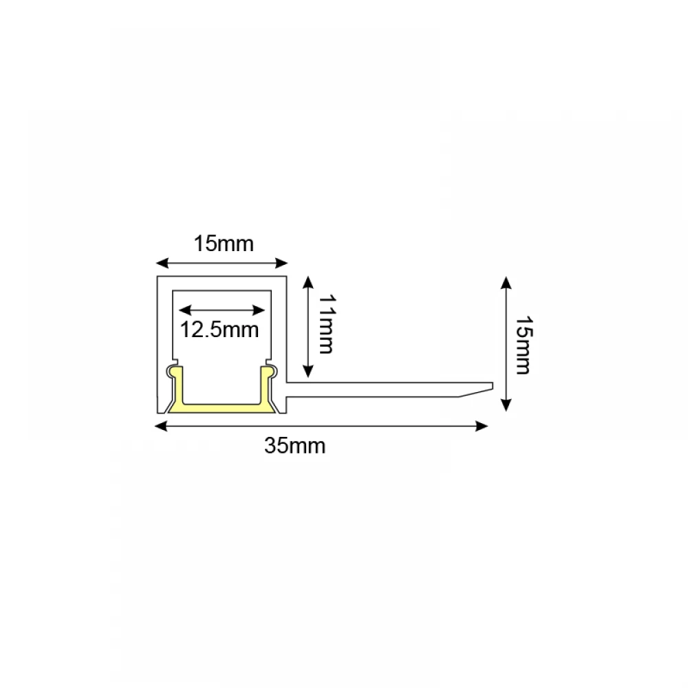 LING ONE SIDE TRIMLESS ΠΡΟΦΙΛ ΑΛΟΥΜΙΝΙΟΥ ΜΕ ΟΠΑΛ PC ΚΑΛΛΥΜΑ 2m/pc ACA