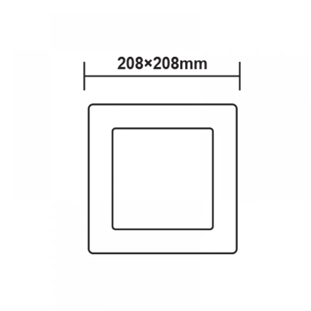 ΛΕΥΚΟ ΤΕΤΡΑΓΩΝΟ LED ΠΑΝΕΛ ΟΡΟΦΗΣ 18W 3000K 1700Lm 208x208mm 230V AC Ra80